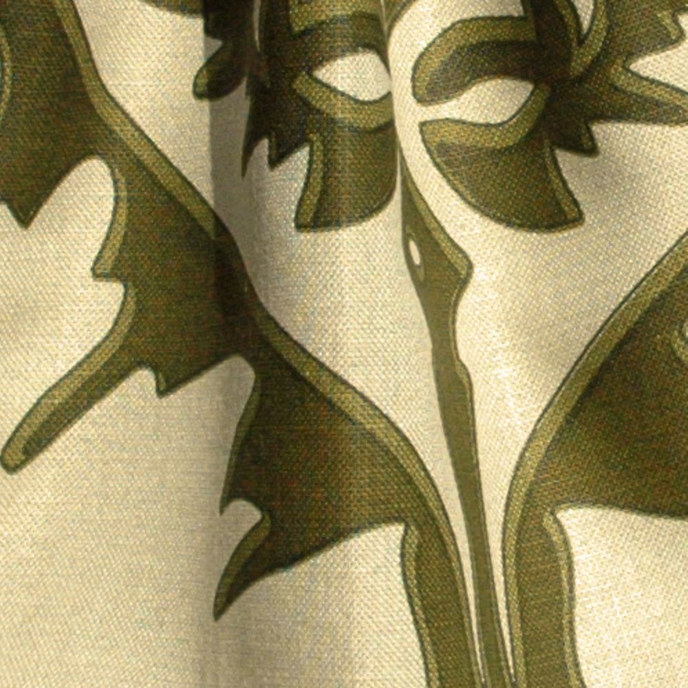 Hand printed fabric - Damascus Linen