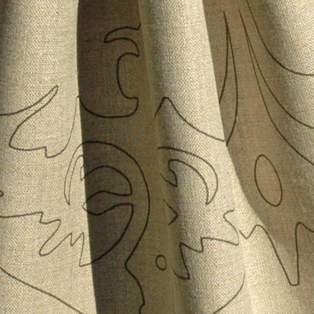 Hand printed fabric - Damascus Linen