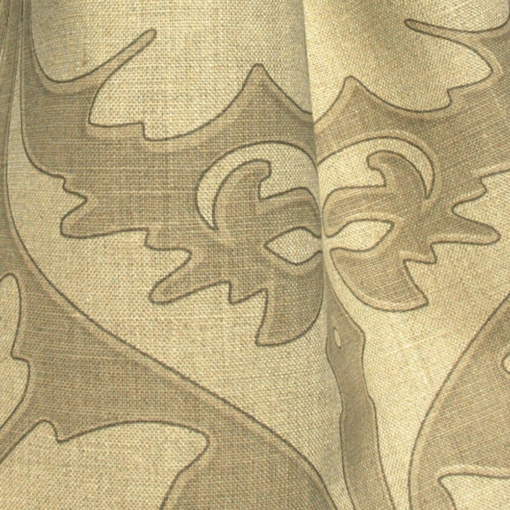 Hand printed fabric - Damascus Linen