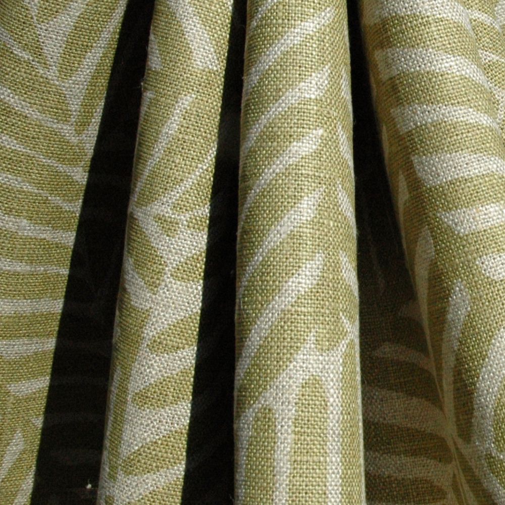 hand printed fabric - Ferns Linen hand printed
